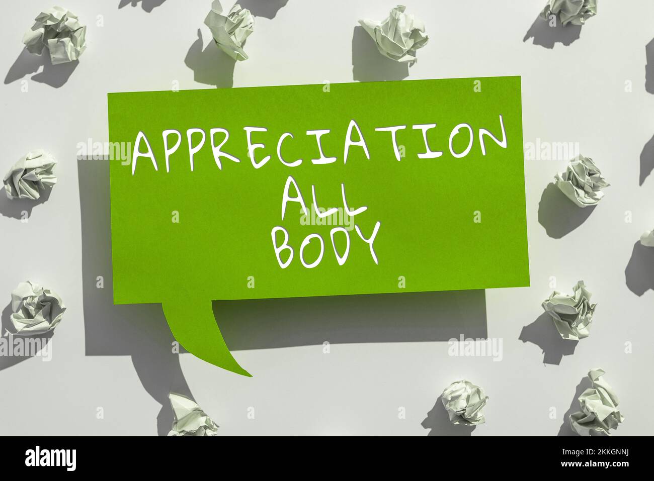 Text showing inspiration Appreciation All Body. Word for appreciation ...