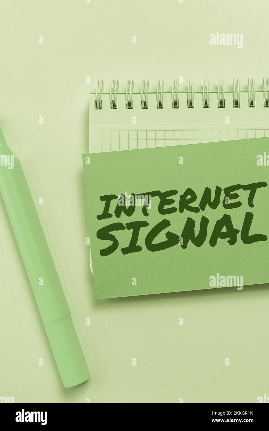 Handwriting text Internet Signal. Business showcase signal strength ...