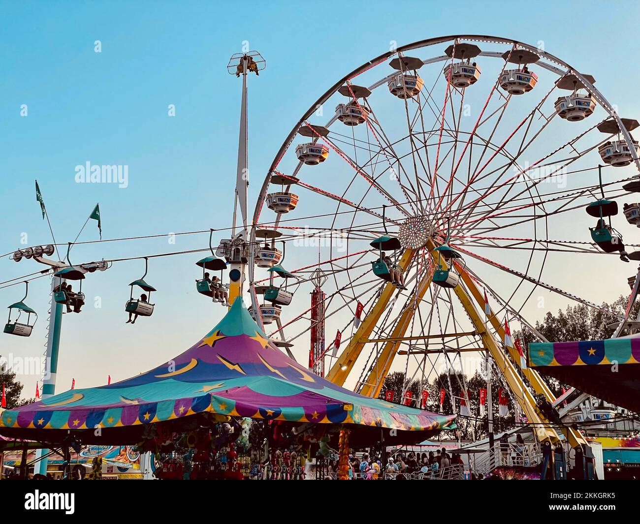 A Ferris wheel at a festival Stock Photo - Alamy