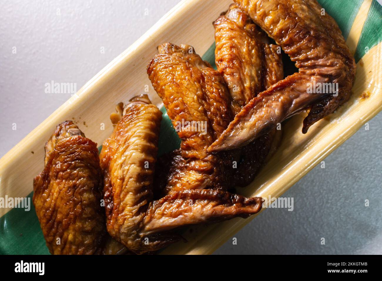 Takeout Japanese-style Tebasaki (chicken wing tip) packed in food ...