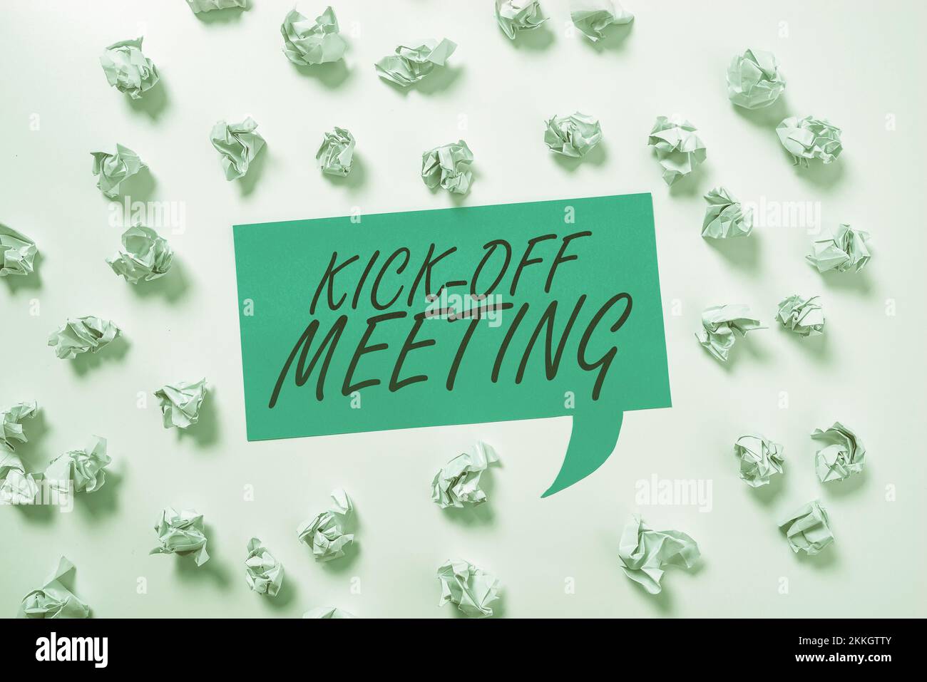 Text caption presenting Kick Off Meeting. Business idea first meeting ... Text caption presenting Kick Off Meeting. Business idea first meeting ...