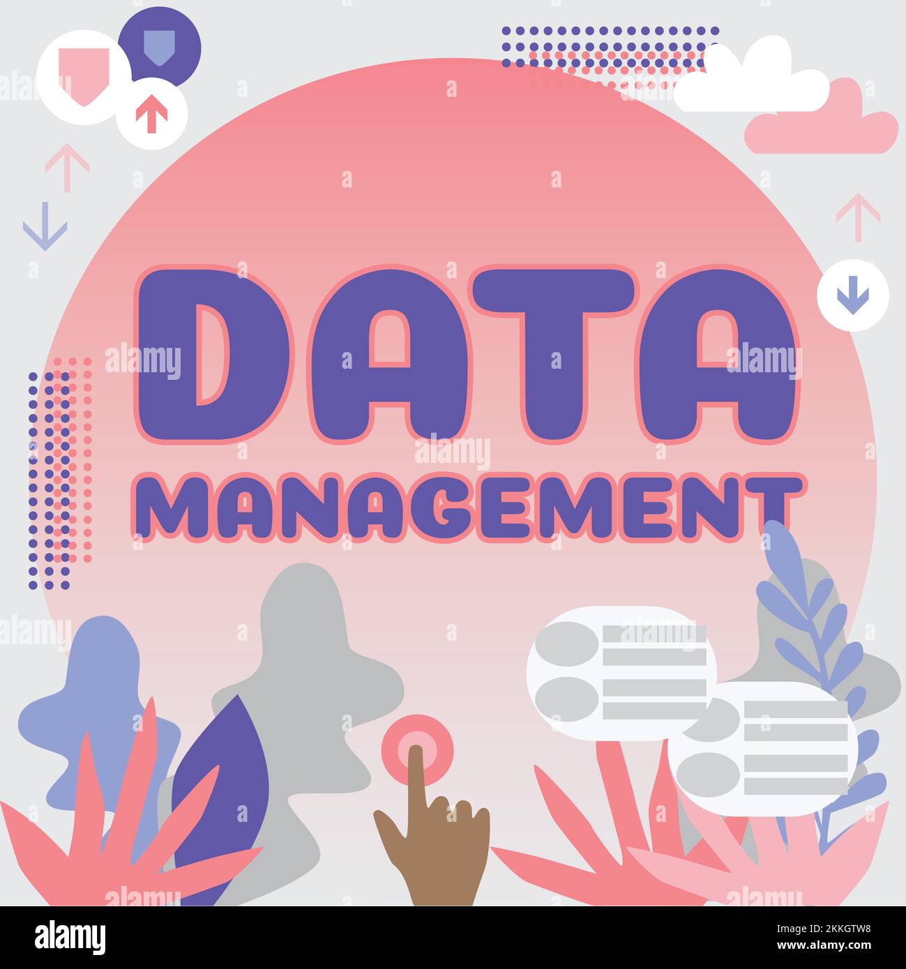 Conceptual caption Data Management. Business approach disciplines related to managing data as a ...