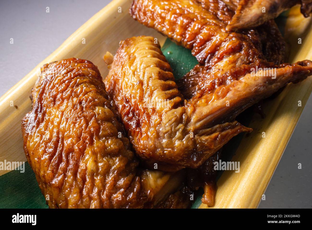 Takeout Japanese-style Tebasaki (chicken wing tip) packed in food ...