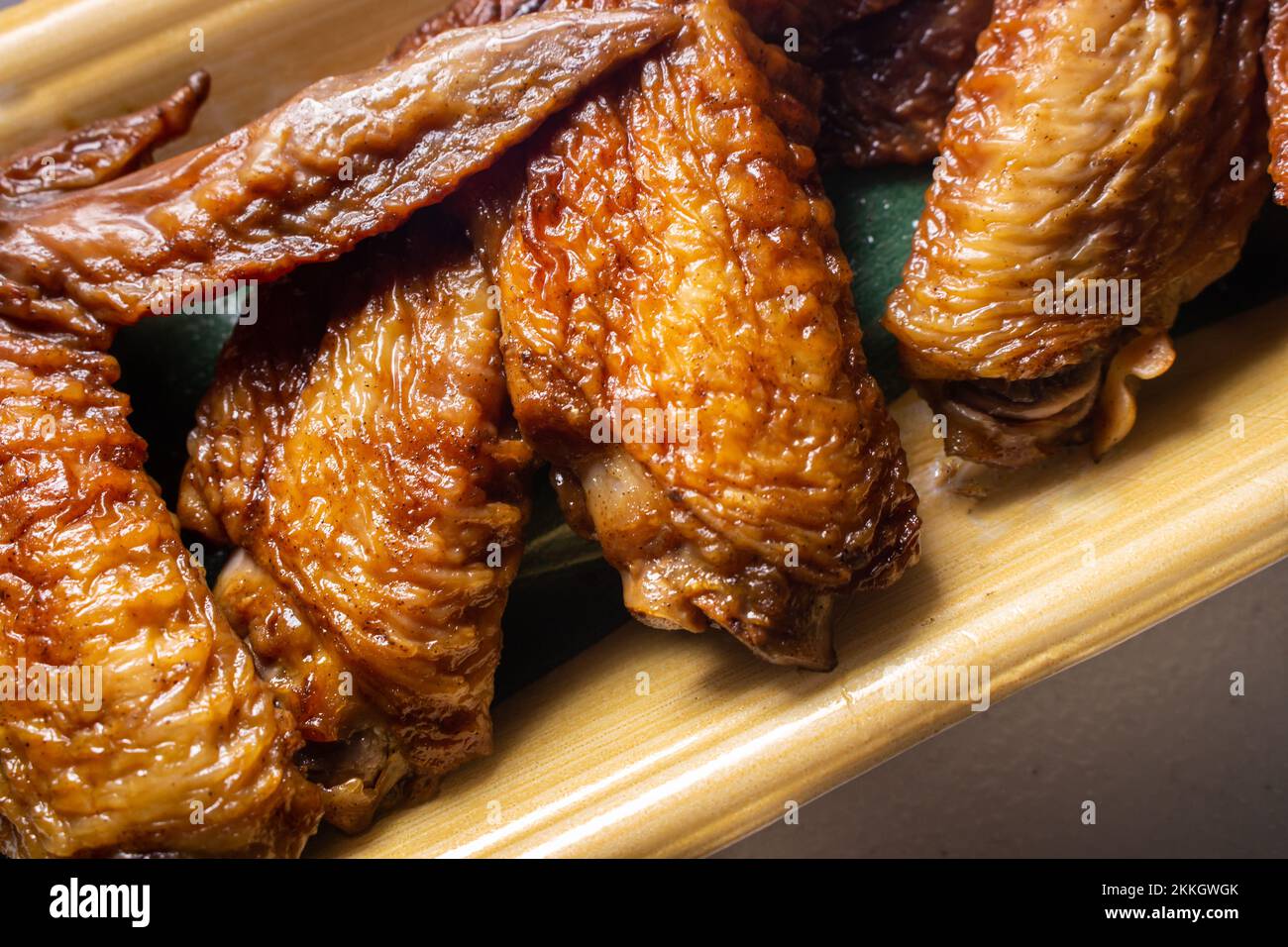 Takeout Japanese-style Tebasaki (chicken wing tip) packed in food ...