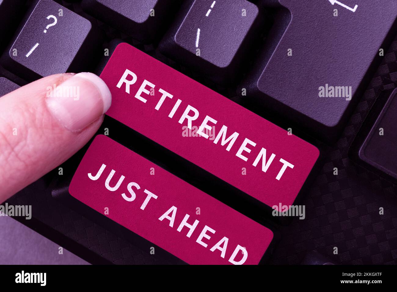 Handwriting text Retirement Just Ahead, Business overview fact of ...