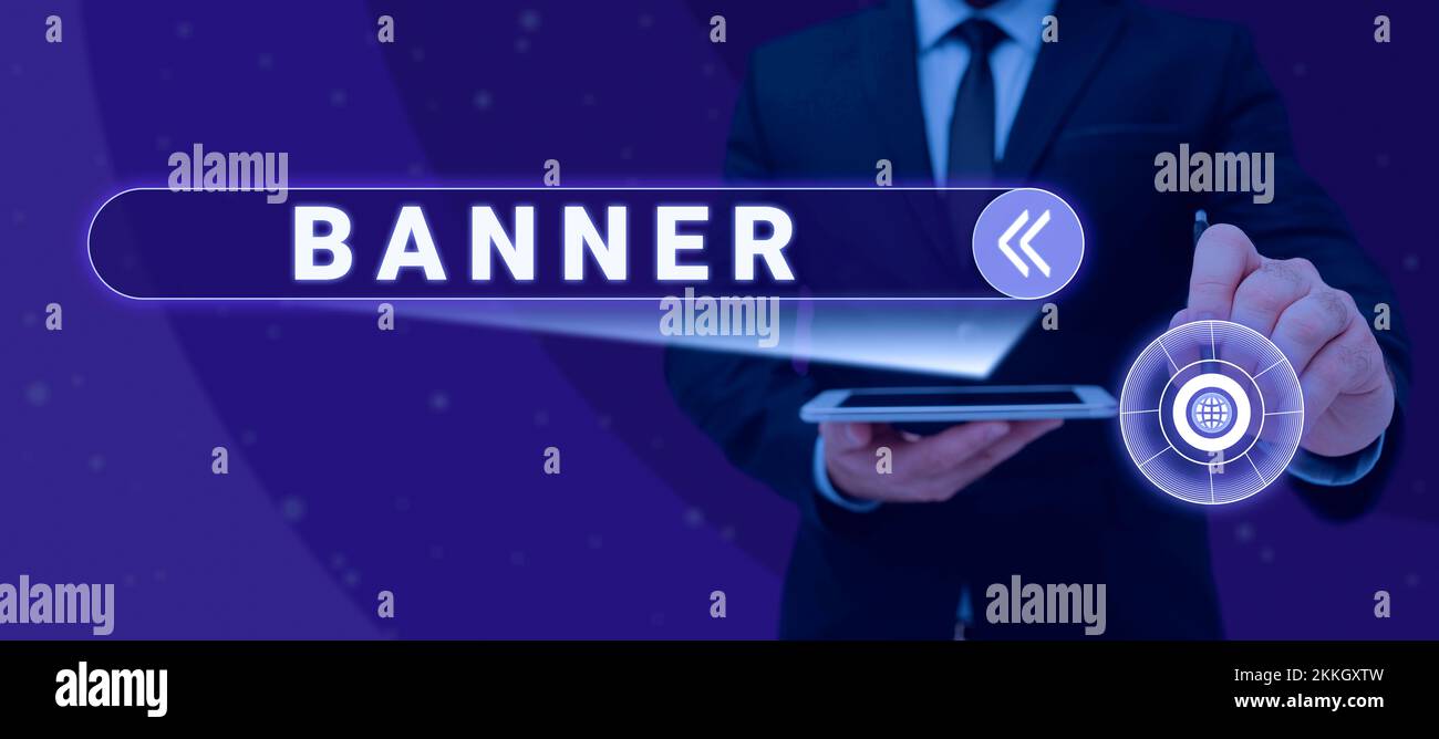 Text showing inspiration Banner, Business concept long strip cloth ...