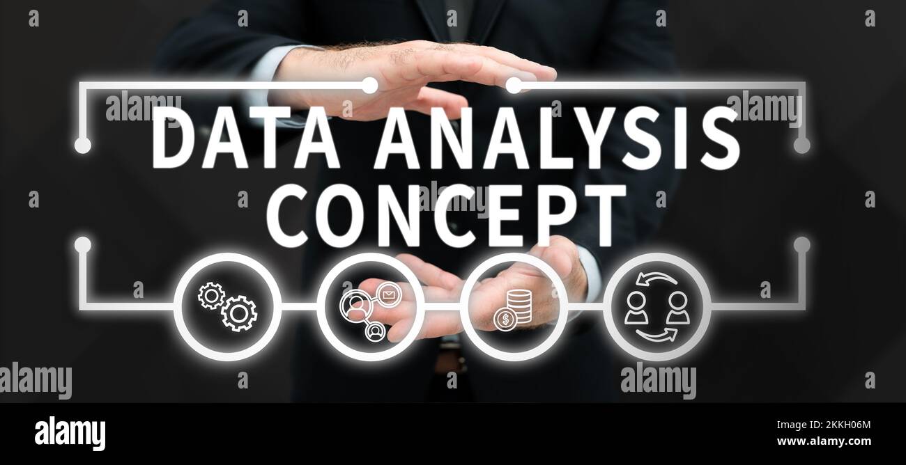 Writing Displaying Text Data Analysis Concept Business Showcase Evaluating Data Using