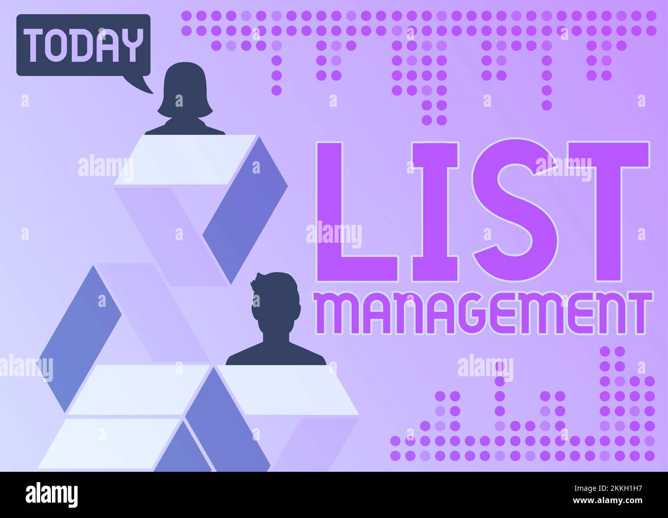 Handwriting text List Management. Business idea company or individual ...