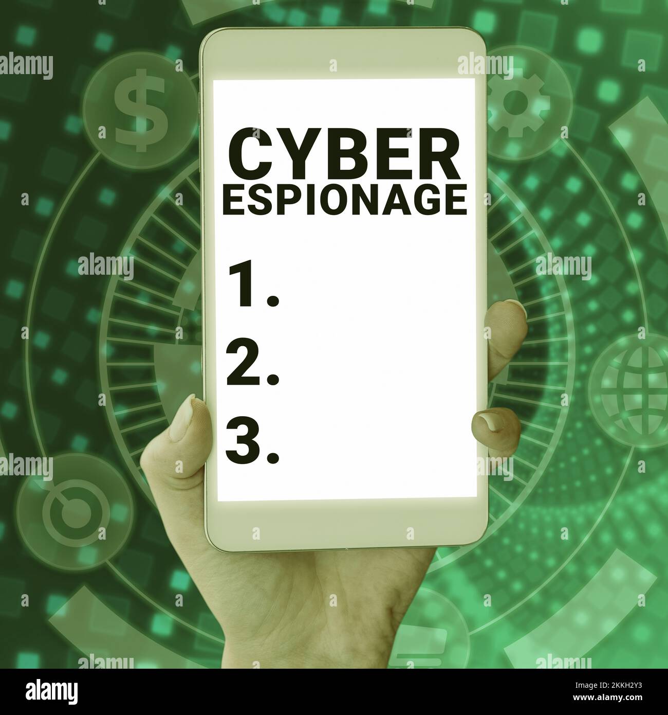 Writing displaying text Cyber Espionage. Concept meaning obtaining ...