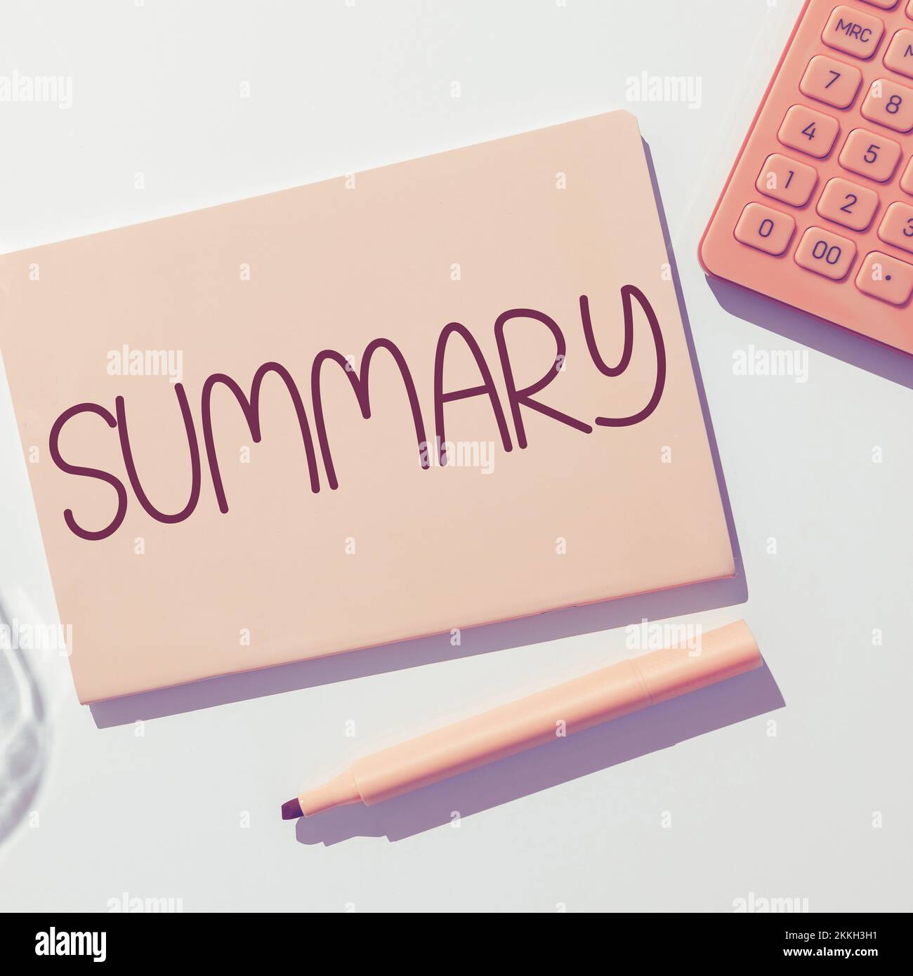 Conceptual Display Summary Word Written On Brief Statement Abstract Synopsis Concise