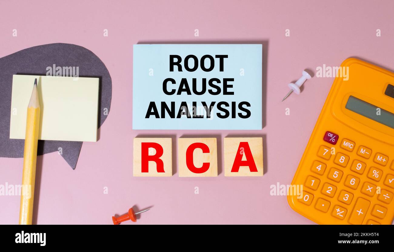 ROOT CAUSE ANALYSIS text on paper with calculator, notepad, coffee ,pen with graph Stock Photo ...
