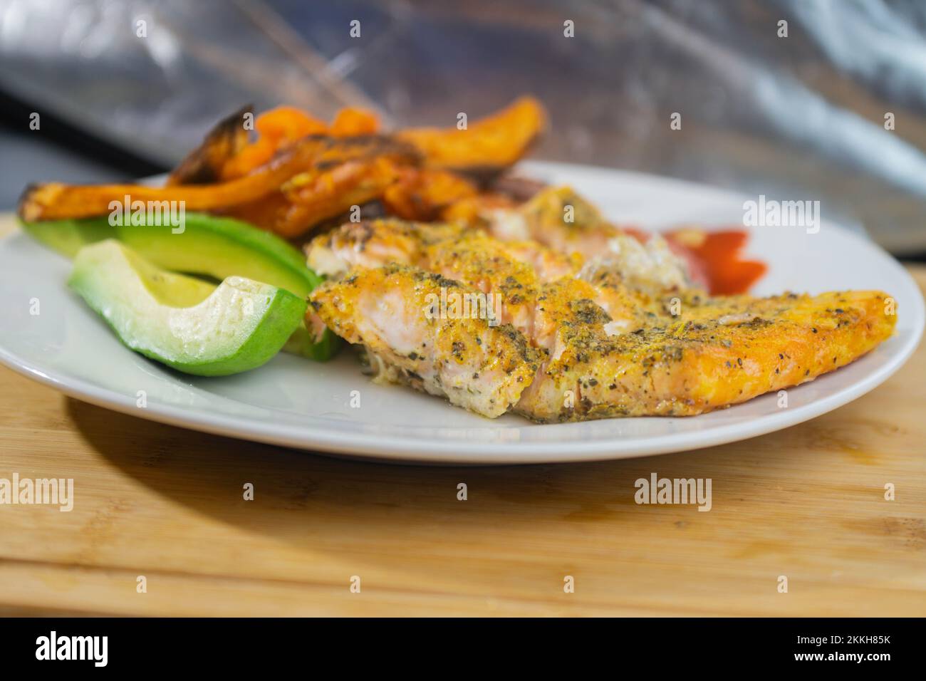 Home made meal on a plate fun food for everyone meat copy space food ...