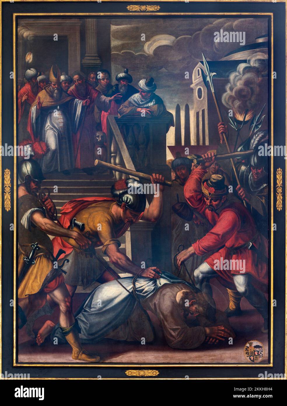 LUZERN, SWITZERLAND - JUNY 24, 2022: The painitng Fall of Jesus under ...