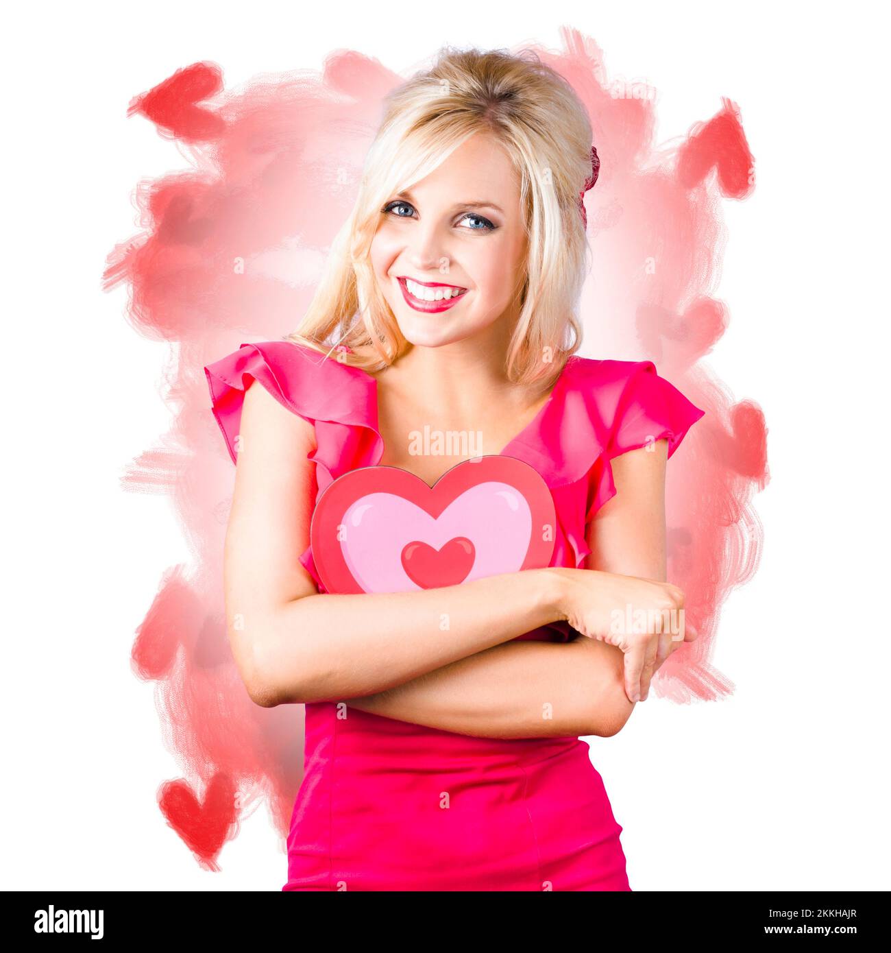 Woman clutching her heart hi-res stock photography and images - Alamy