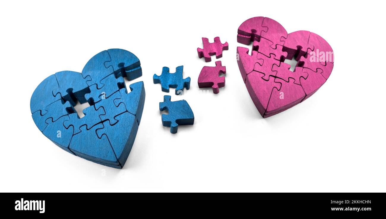 Incomplete heart puzzle Cut Out Stock Images & Pictures - Alamy