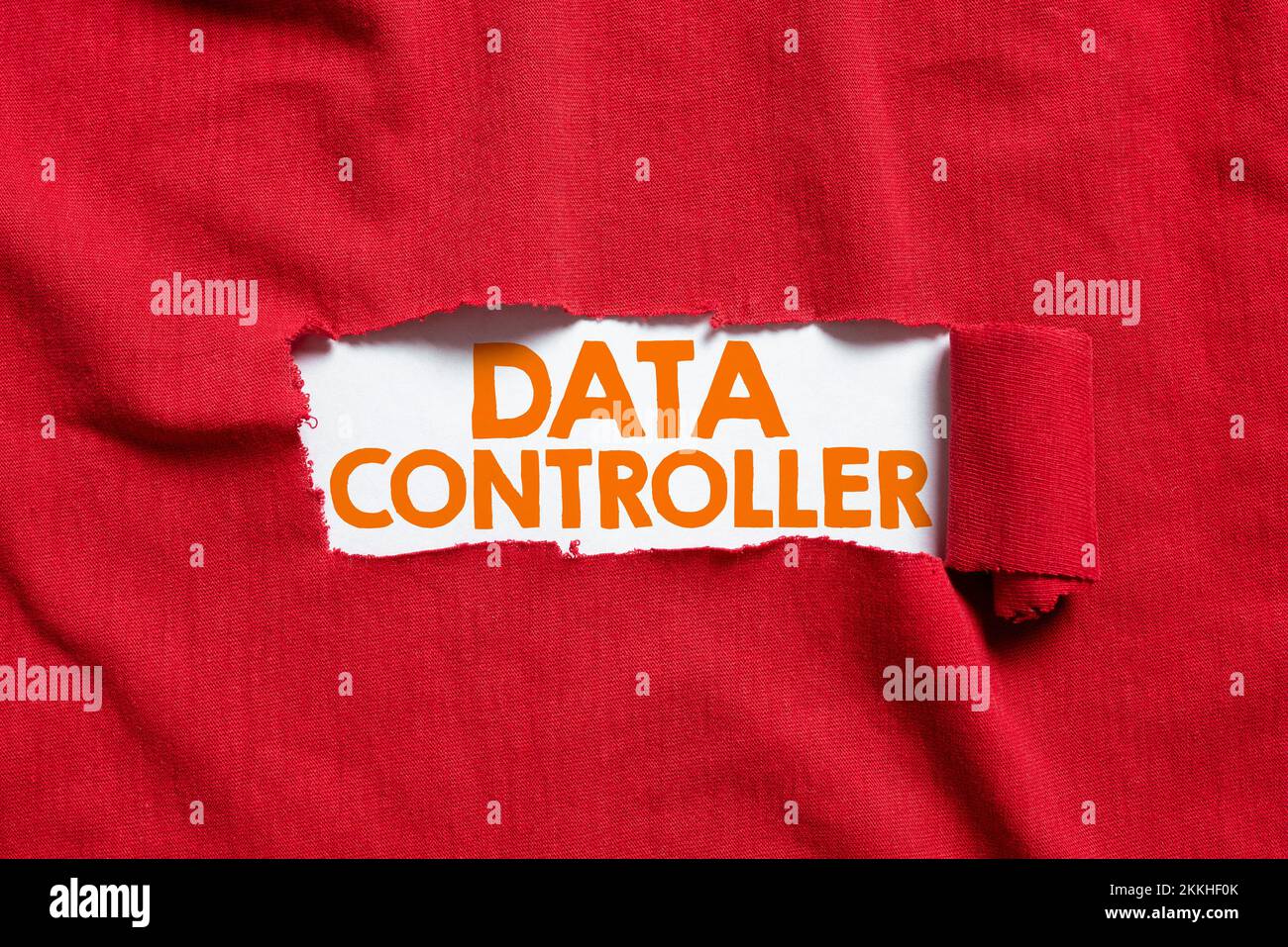 Handwriting text Data Controller. Business showcase person who ...