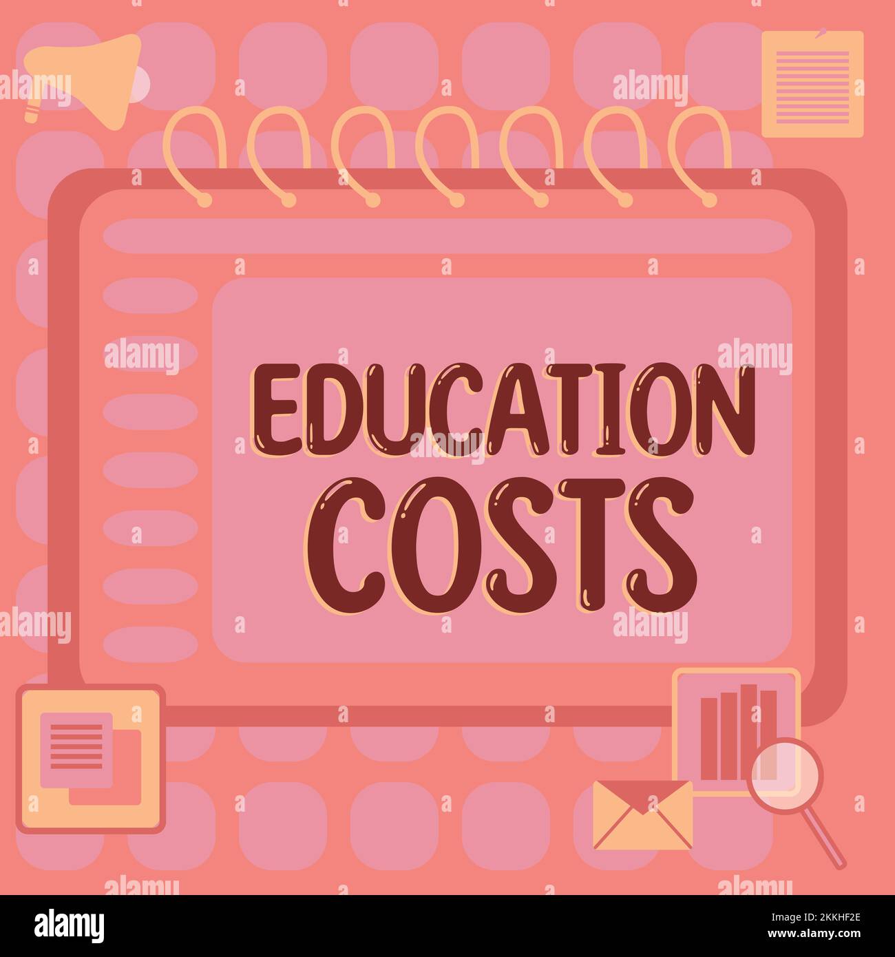 Inspiration showing sign Education Costs. Business idea amounts paid ...