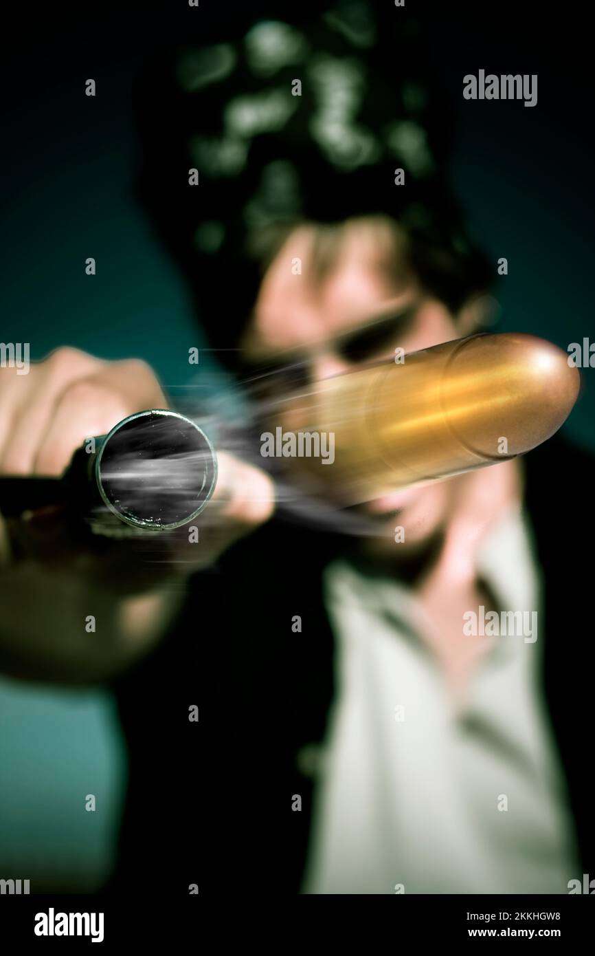 Fired bullet smoking hi-res stock photography and images - Alamy