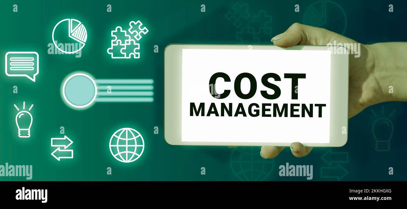 Conceptual display Cost Management. Concept meaning process of planning ...