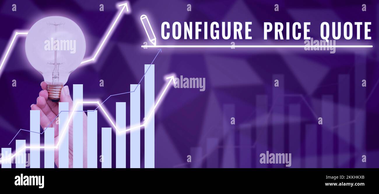 Conceptual display Configure Price Quote. Word Written on software use ...
