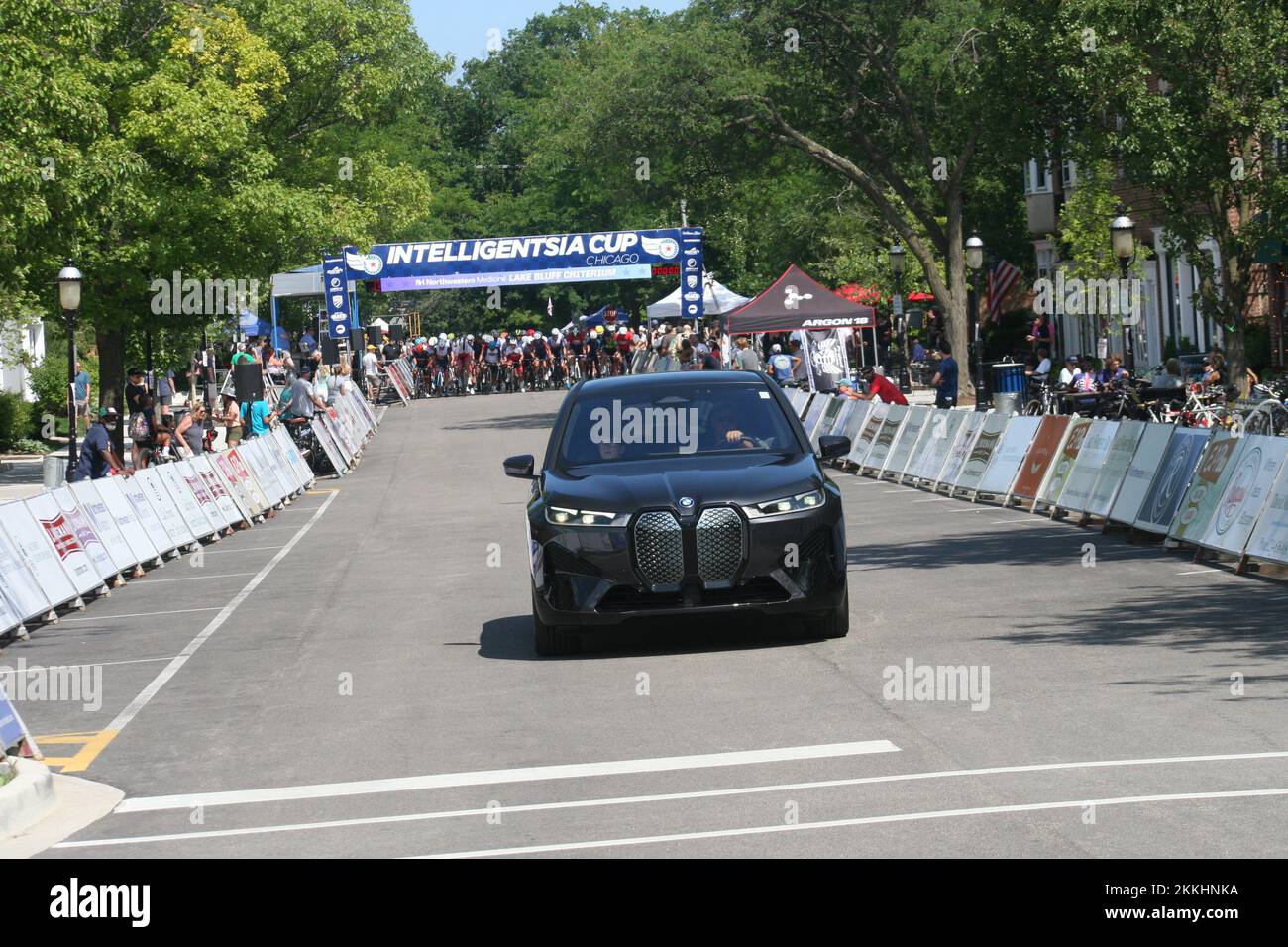 Lake Bluff Criterium 2022 in Lake Bluff, Illinois, USA during the ...