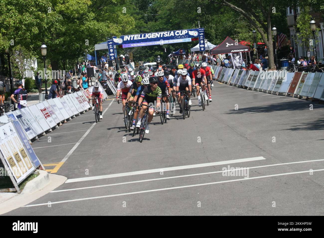 Lake Bluff Criterium 2022 in Lake Bluff, Illinois, USA during the ...