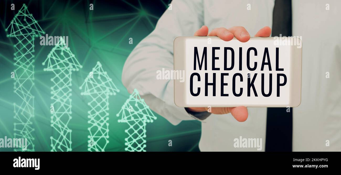 Handwriting text Medical Checkup. Word Written on medical examination ...