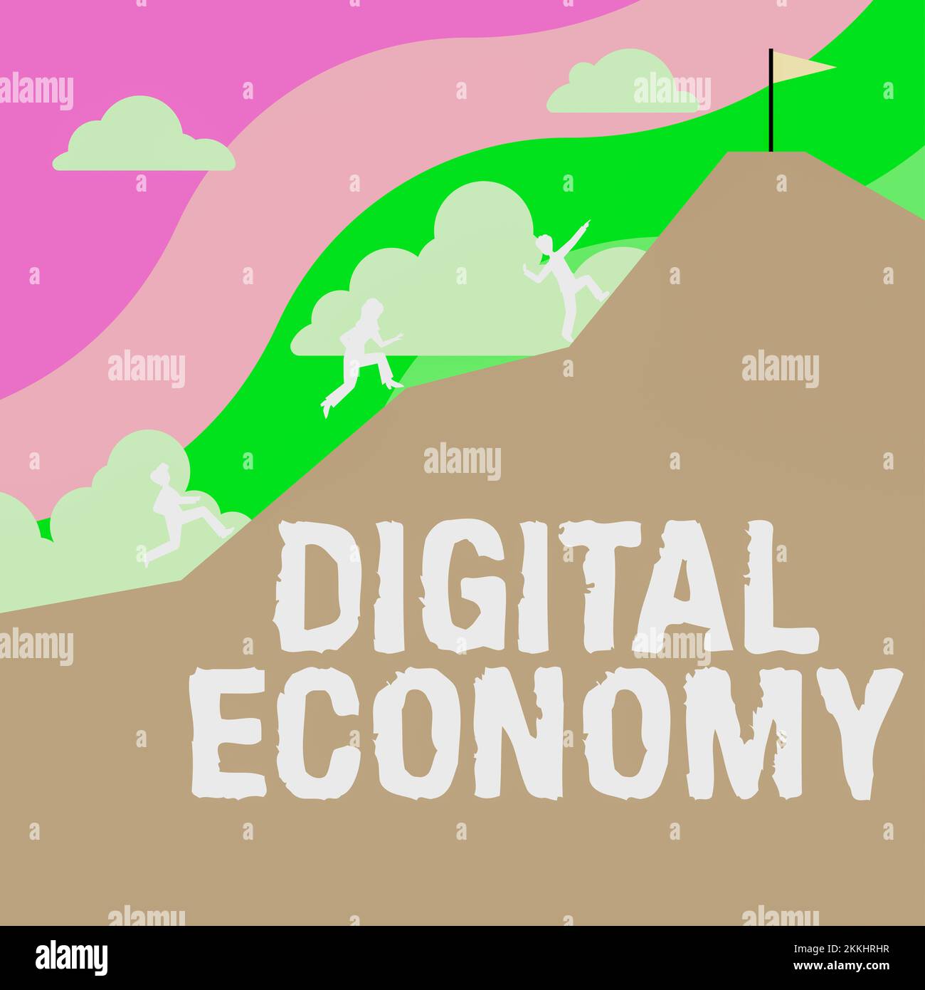 Sign displaying Digital Economy. Conceptual photo economic activities ...