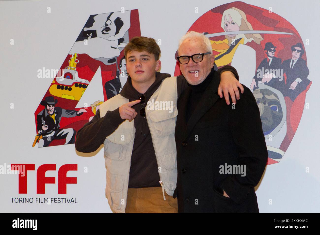 Torino, Italy. 25th November 2022. British actor Malcolm McDowell with ...