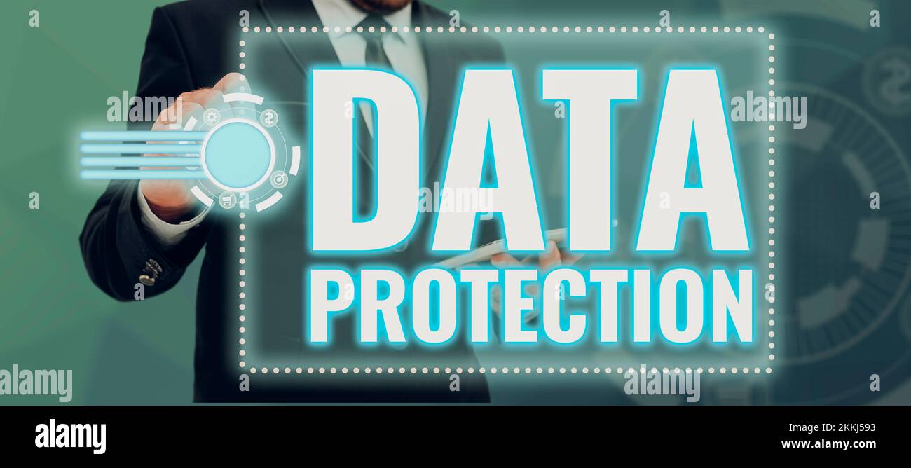 Sign displaying Data Protection. Conceptual photo legal control over ...