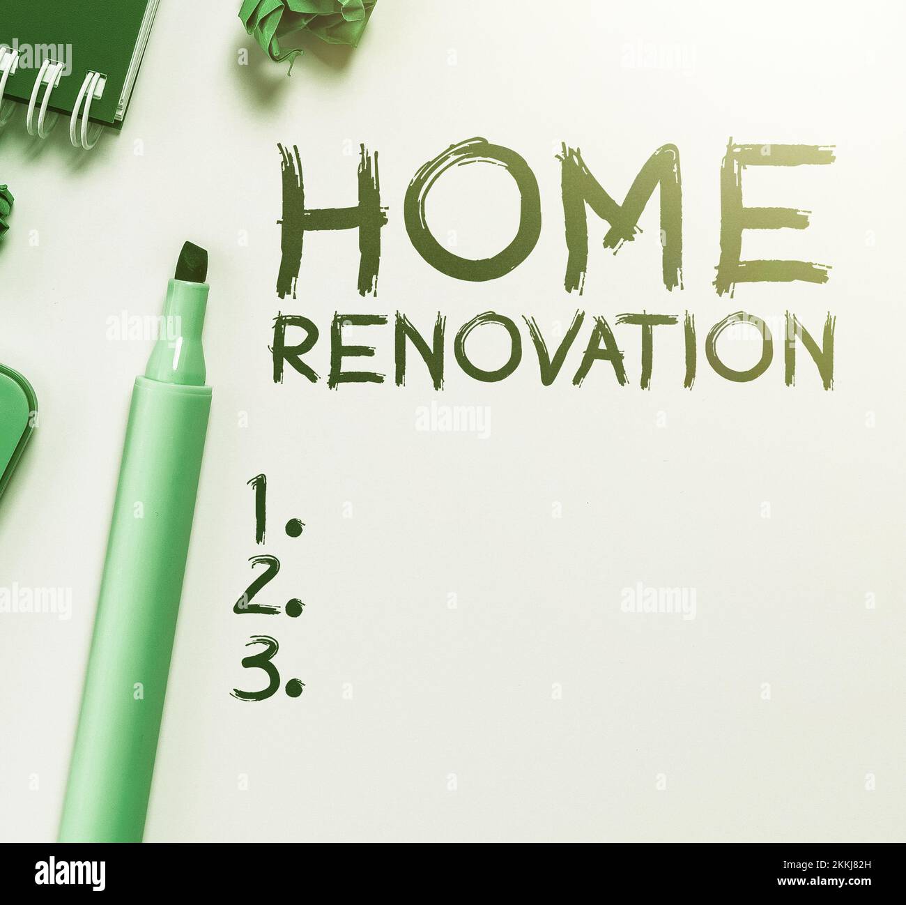 Sign displaying Home Renovation. Business showcase process of ...