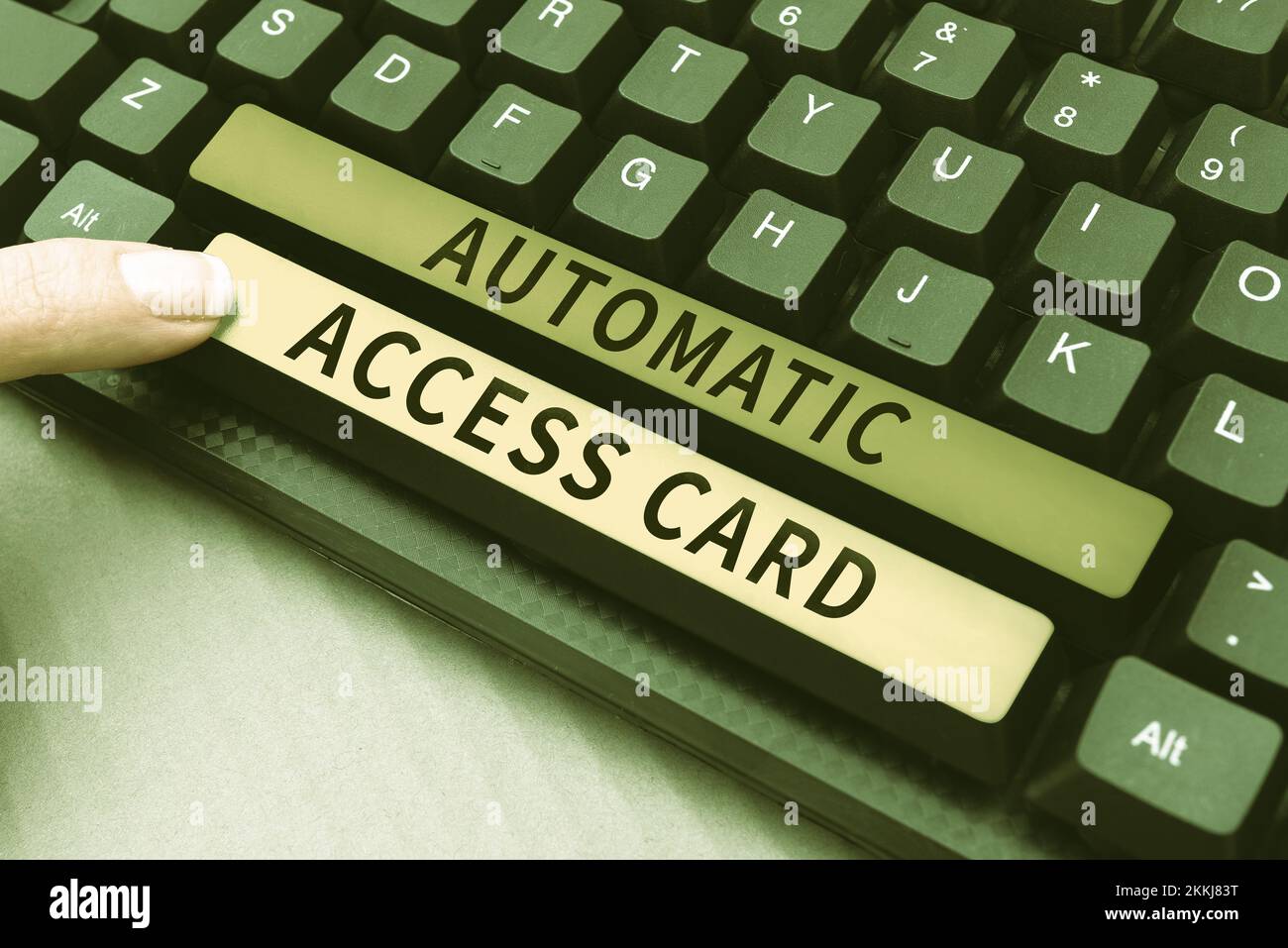 Hand writing sign Automatic Access Card, Business showcase used to ...