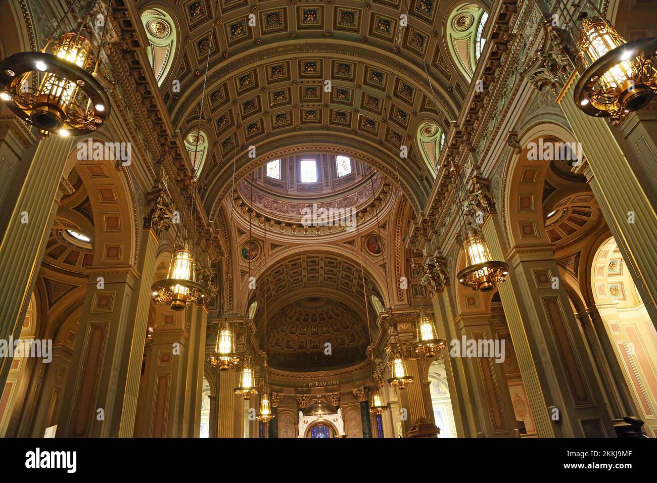 Cathedral ceiling - Cathedral of St Peter and Paul - Philadelphia Stock ...