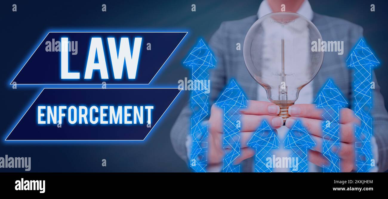 Conceptual caption Law Enforcement. Internet Concept activity of making ...