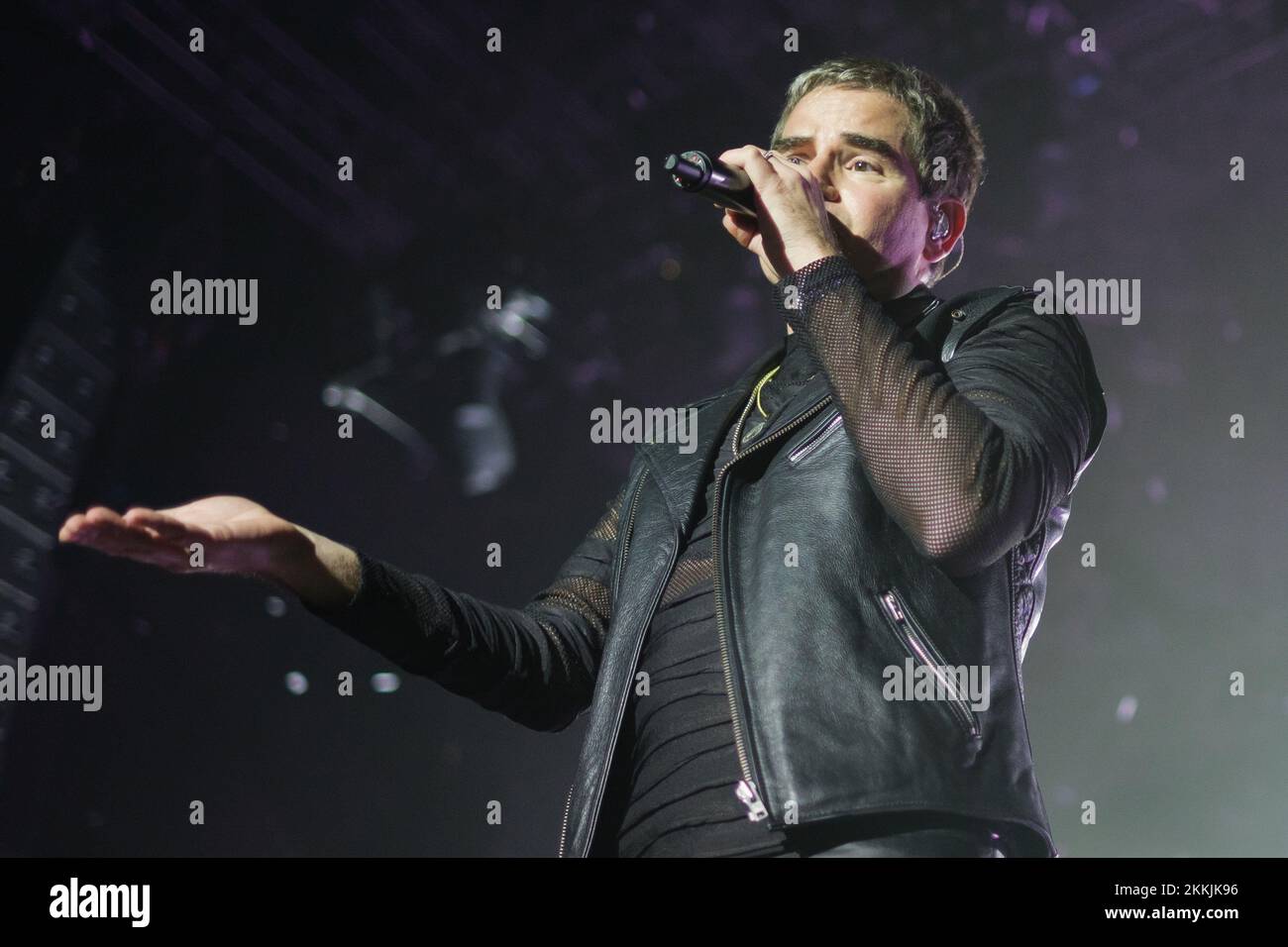 Singer Marc Gili of the group Dorian performs during the concert of the ...