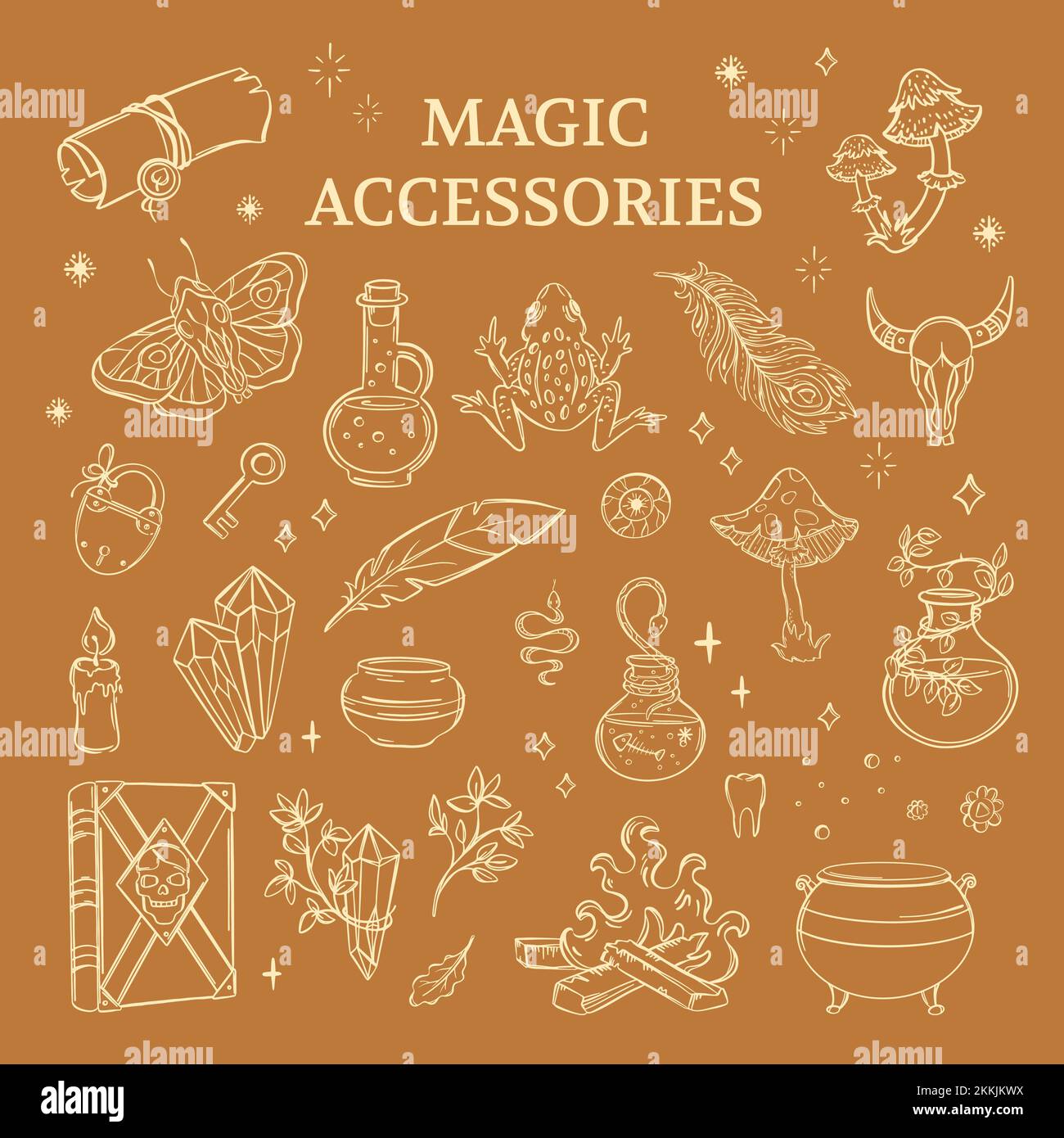 MAGIC ACCESSORIES Astrological Symbol Set For Tarot Card Banner Flyer ...