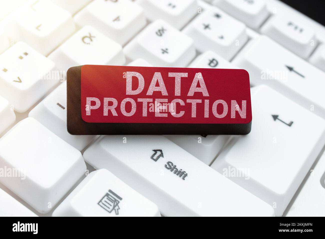 Text caption presenting Data Protection. Conceptual photo legal control ...