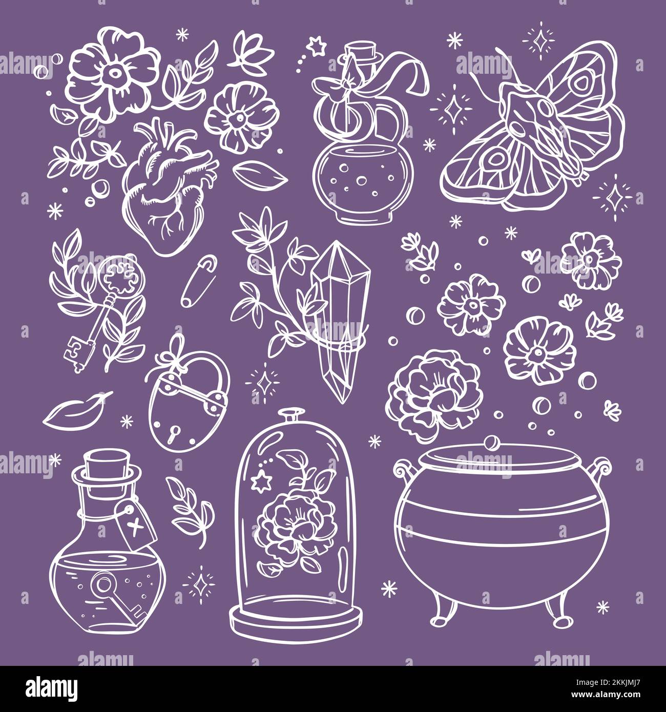 Love potion elements hi-res stock photography and images - Alamy