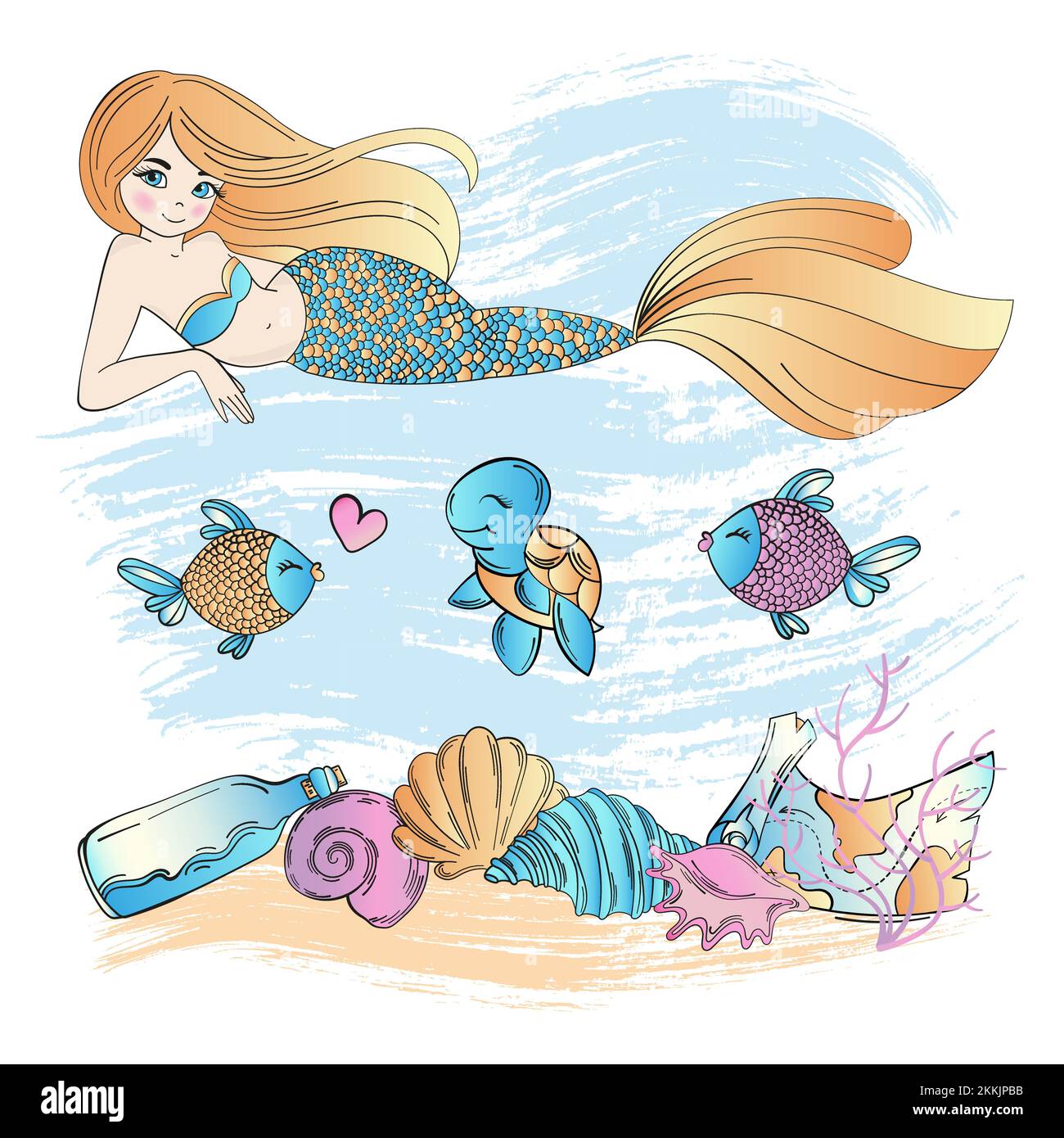 Girl at ocean Stock Vector Images - Alamy
