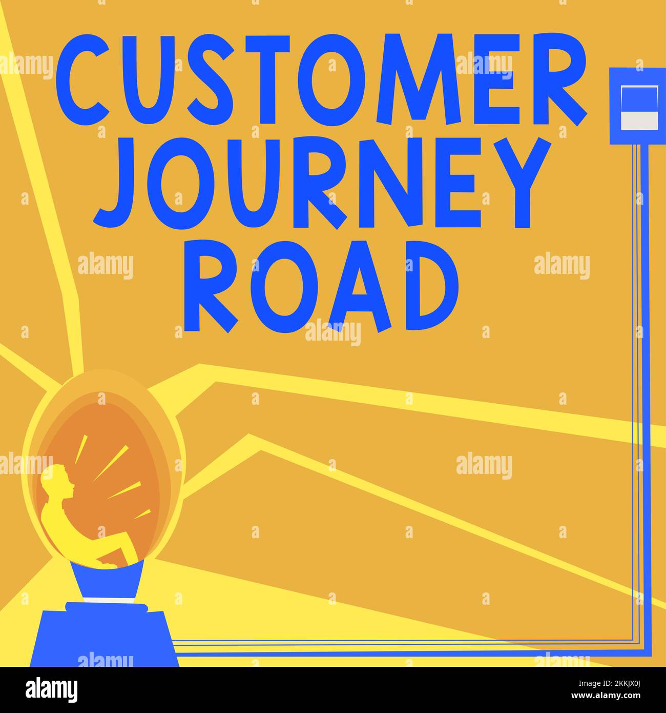 Hand writing sign Customer Journey Road. Word for Customer experiences ...