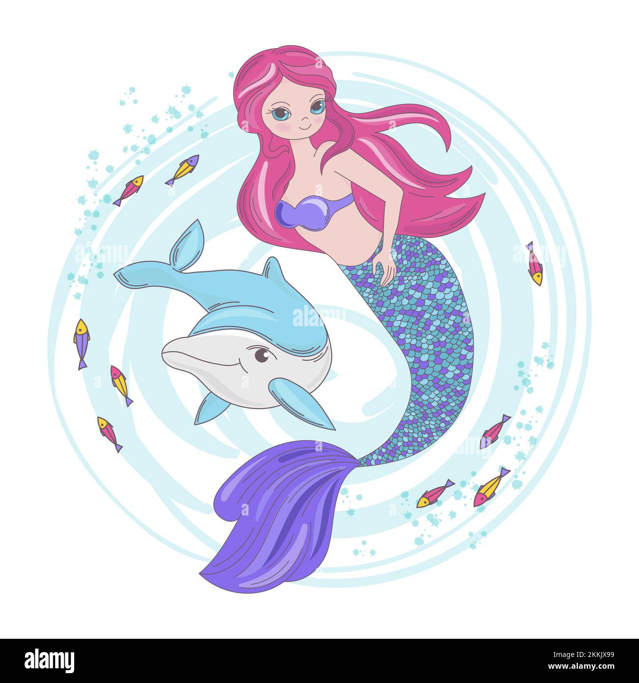 MERMAID FAIRY Princess Girl Cartoon Underwater Sea Ocean Cruise Travel ...