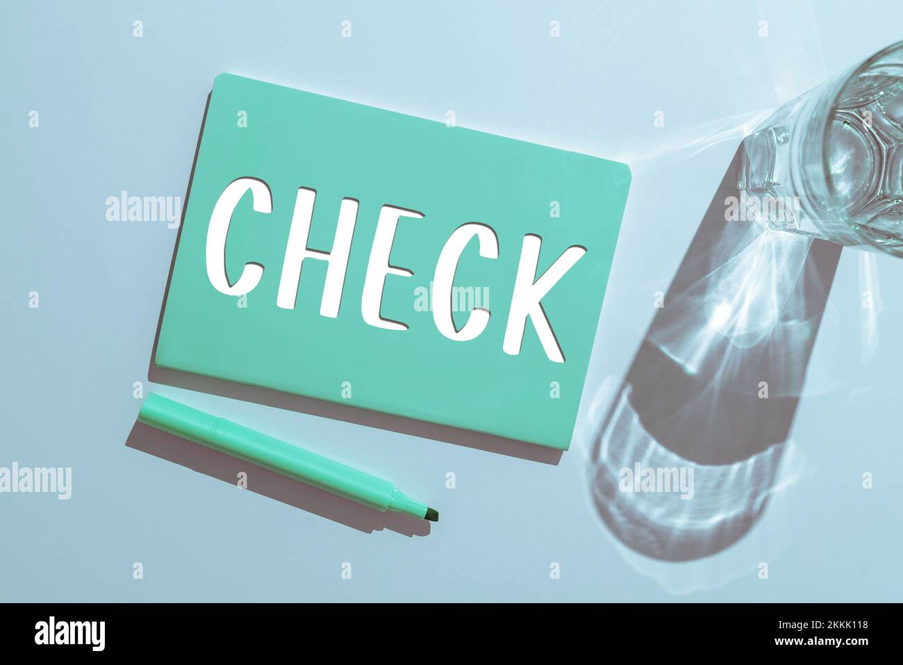 Hand writing sign Check, Concept meaning Mark Click on a box in order ...