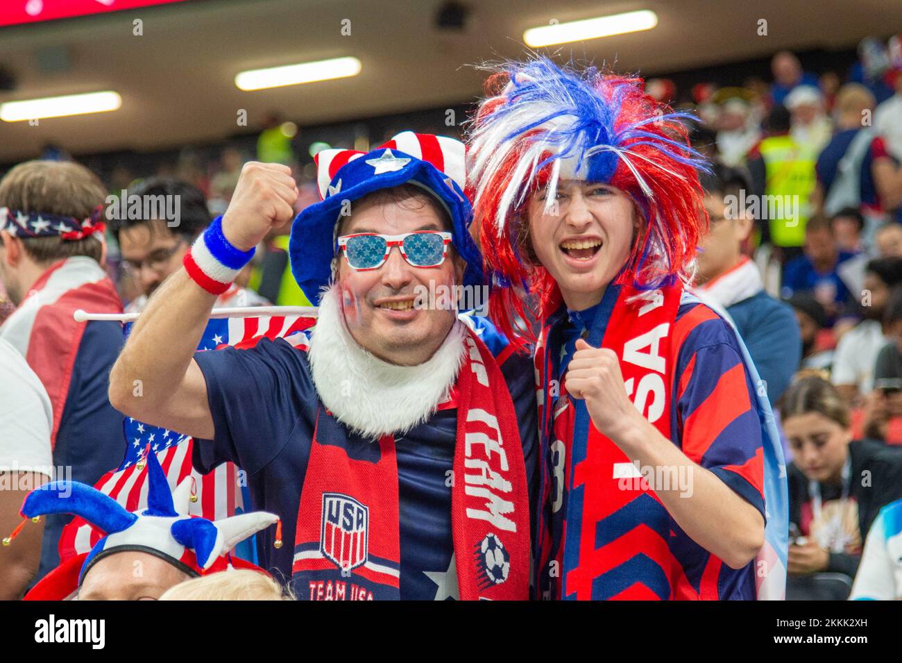 The American fans during the FIFA World Cup, Qatar. , . (Photo by ...