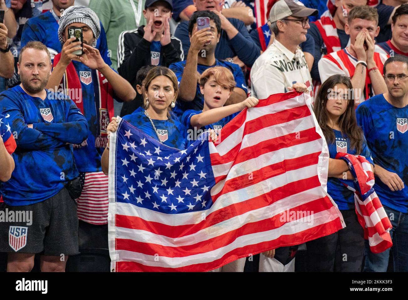 The American fans during the FIFA World Cup, Qatar. , . (Photo by ...