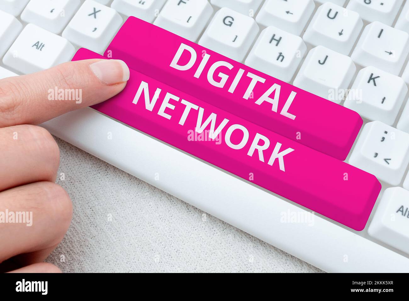 Sign displaying Digital Network. Business showcase network ...