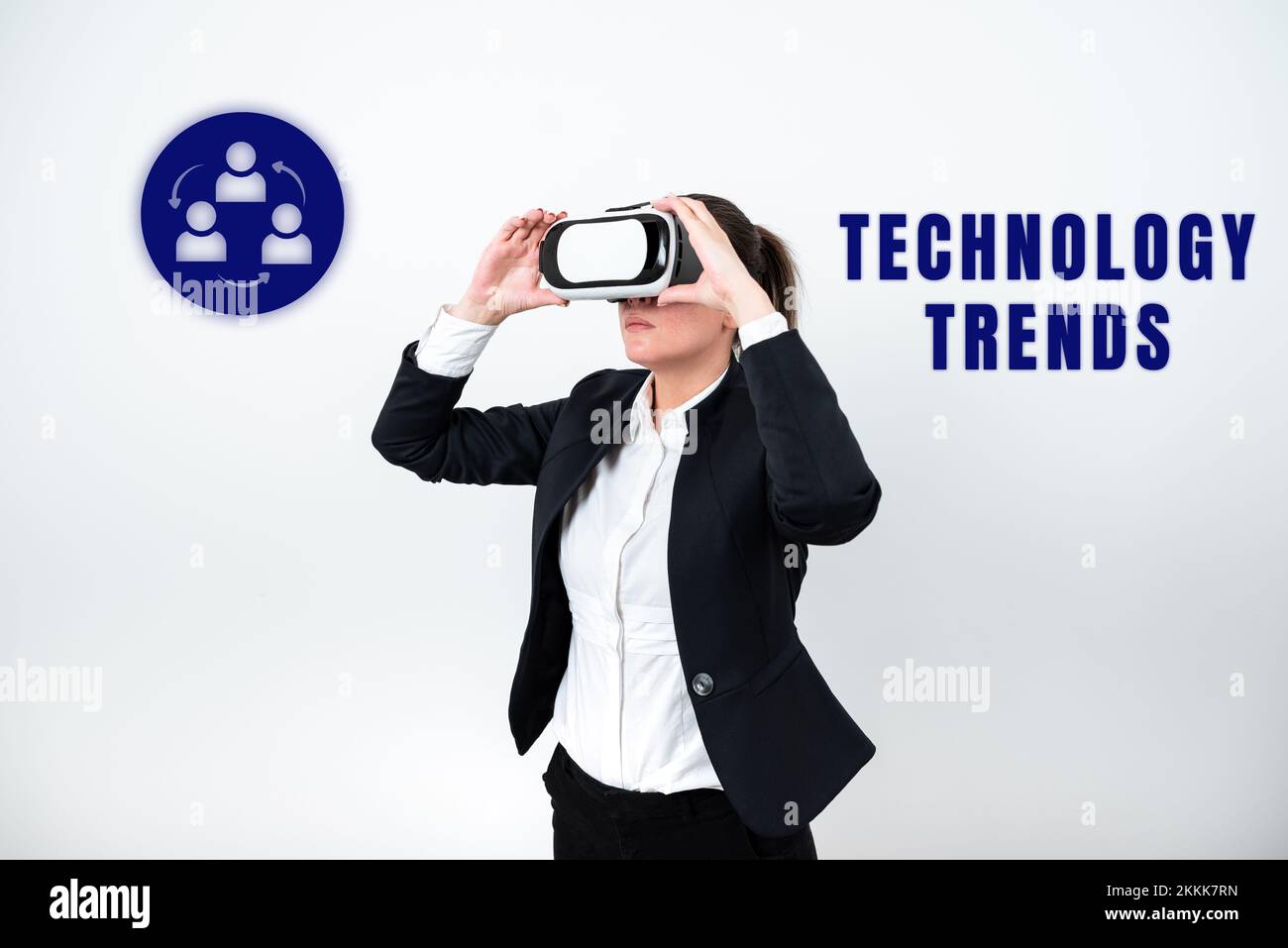 Text caption presenting Technology Trends. Internet Concept Trending ...