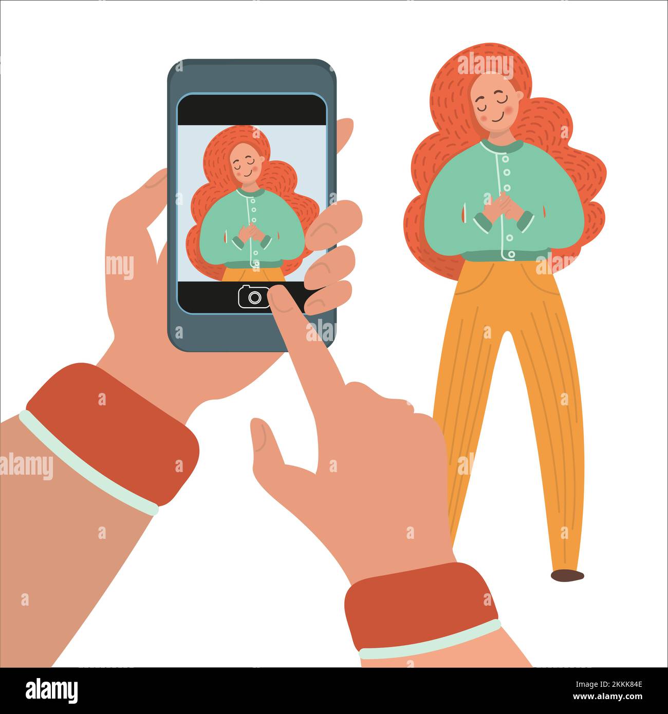 MOBILE PHOTOGRAPHY Flat Design Market Business Internet Communication ...