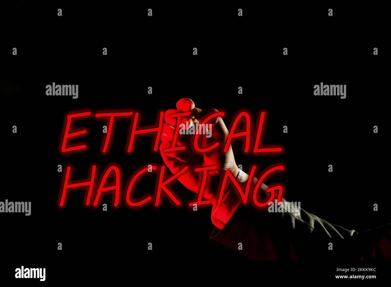 Writing Displaying Text Ethical Hacking Concept Meaning Act Of