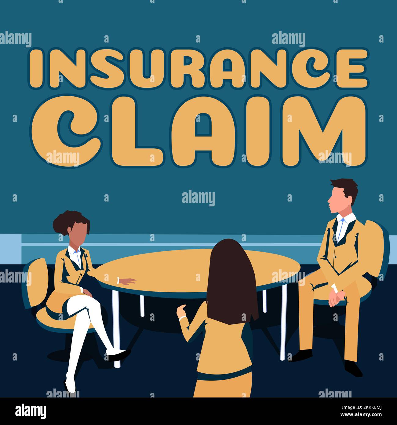 Text caption presenting Insurance Claim. Business idea coverage or ...