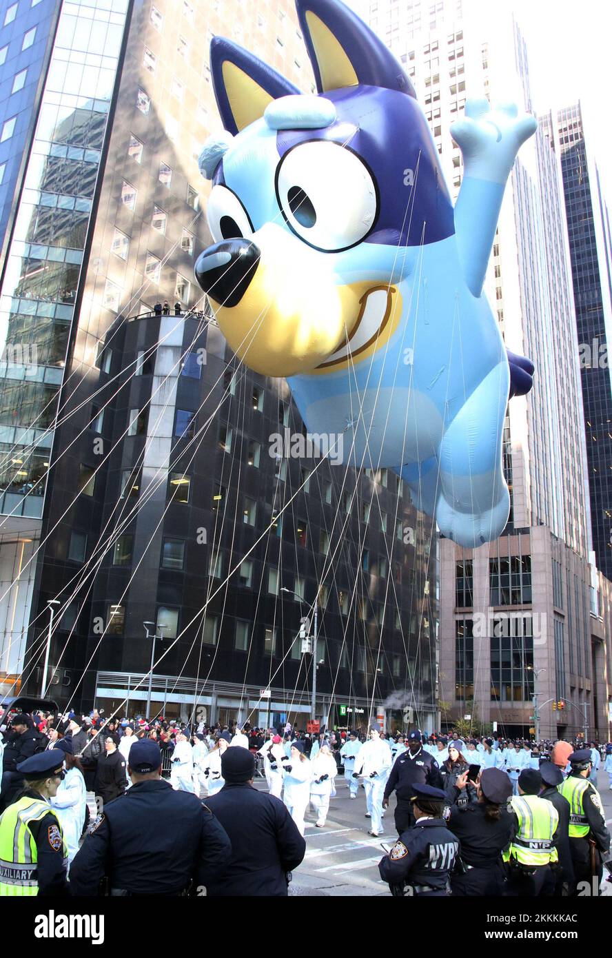 96th Macy's Thanksgiving Day Parade -PICTURED: Bluey float -LOCATION ...